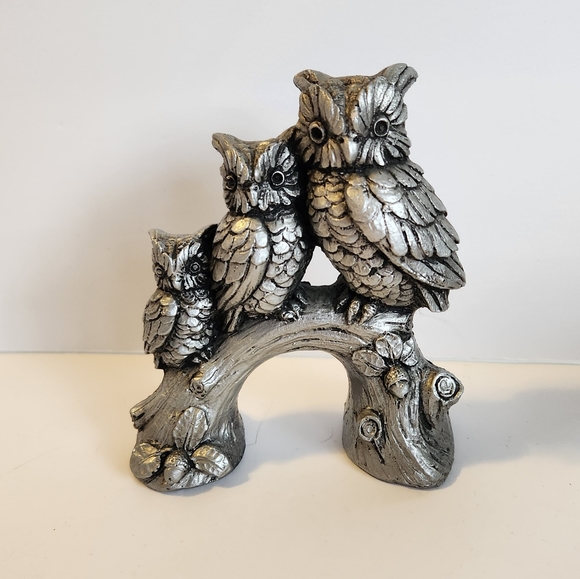 Vintage | Accents | Vintage Giftcraft Owl Trio Figurine Sculpture ...